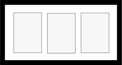 Black Triple 10" x 8" Certificate / Photo / Print Frame - Collection ...