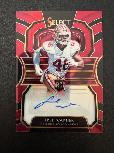 2018 Panini Select Fred Warner Maroon Prizm Rookie Auto SP /75 RC #RS ...