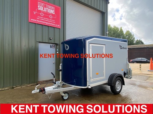 NEW Blue Debon C255 Tow Box Van Trailer with Side Door 1300KG MGW INCL ...
