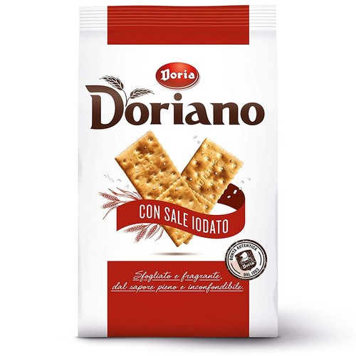 CRACKERS DORIA 700 GR DORIANO SALATI CON SALE IODATO SALATINI GRISSINI ...