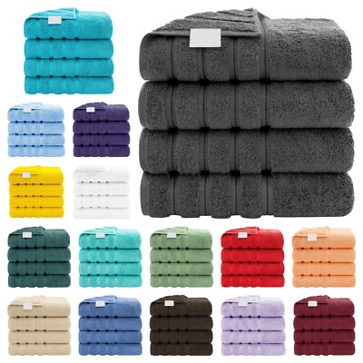 4 X Large Bath Towels 100% Egyptian Cotton Soft Hotel Quality Towel Set ...