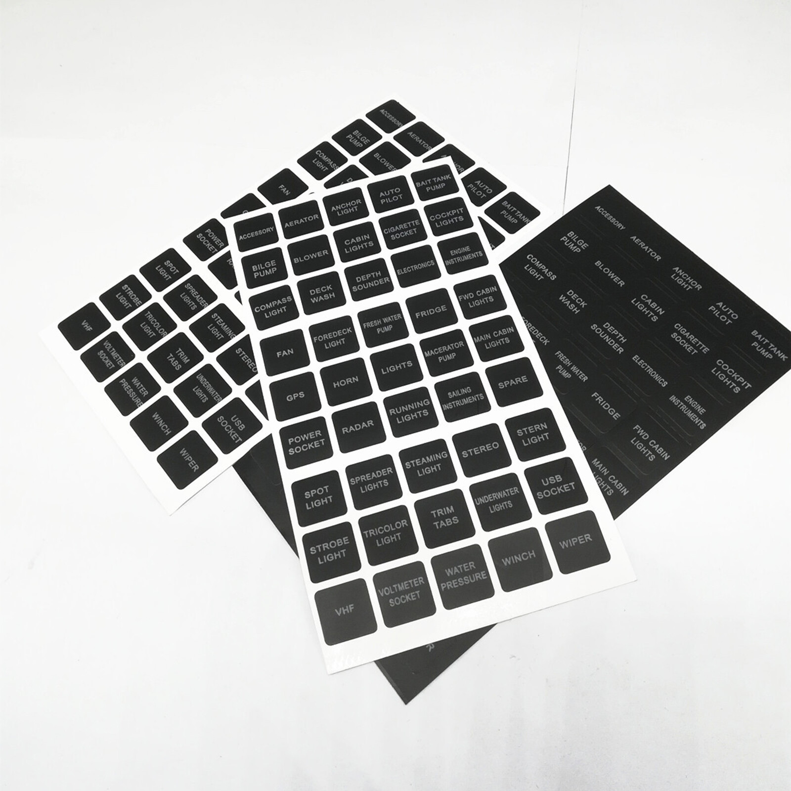 45X Rocker Switch Label Decal Circuit Fuse Marine Boat Instrument Panel ...