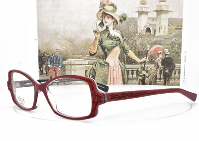 LAFONT Paris Eyeglasses Red Black Cat Eye 51-15-135 HERITAGE 650 | eBay