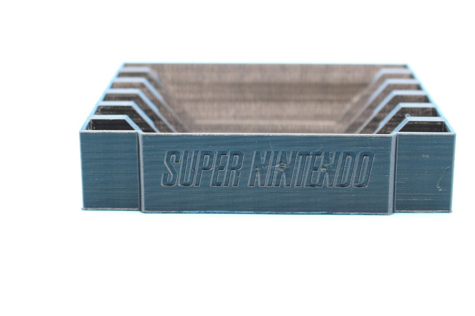 Black SNES Game Cartridge Holder Super Nintendo Game Display Storage ...