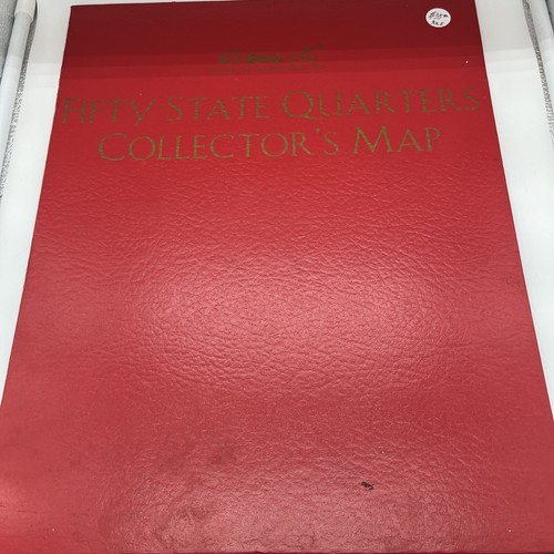 H. E. Harris & Co Fifty State Quarters Collector's Map UNPUNCHED Red ...