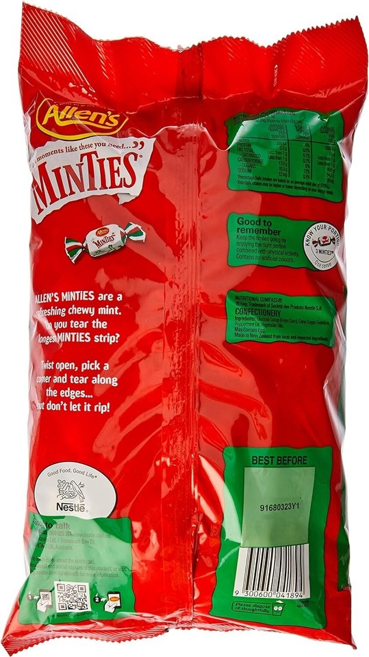 Allens Minties Chewy Bulk Bag Lollies, 1Kg | eBay Australia