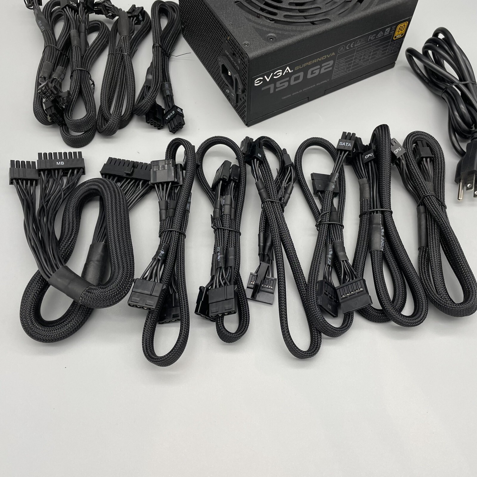 EVGA 750w Gold PSU G2 750 Watt PSU Fully Modular Power Supply-Same Day ...