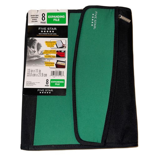 Mead Five Star 8-pocket Expanding File - Letter 13” X 11” Note Keeper ...