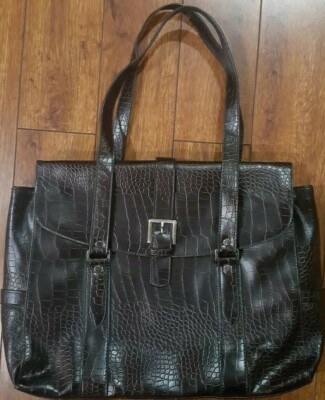 Foray: Women Genuine Brown leather Bag Tote, Briefcase, Laptop, Office ...