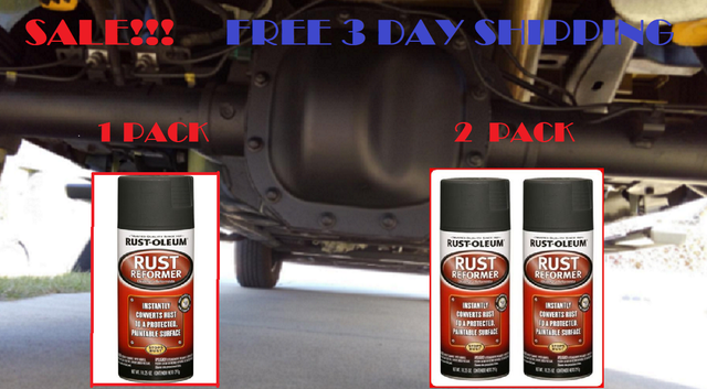 2 PACK Rust-Oleum Stops Converter Rust Reformer Spray Flat Black Finish ...