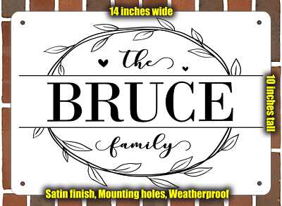 Bruce Family Decorative Metal Door or Wall Plaque (Style 1) | eBay