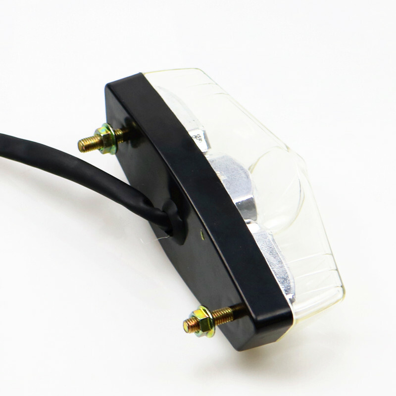 Clear LED Running Rear Tail Brake Light Motorcycle Off Road Dirt Bikes ...