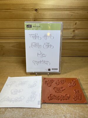 Stampin Up Well Scripted Cling Stamp Set 118601 Mother Father Birthday ...