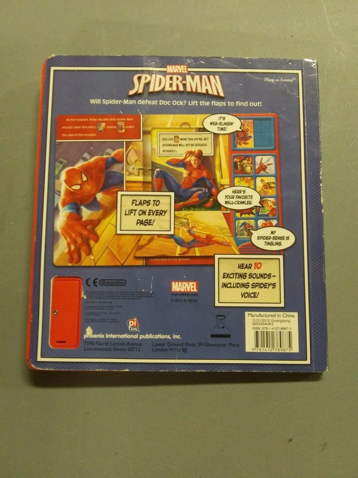 Spider-Man Sound Story Book (Little Lift & Listen Book) by PI Kids | eBay