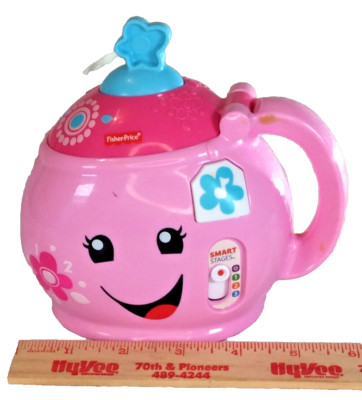 Fisher Price Pink Tea Pot Laugh and Learn Musical Sounds Lights Up ...