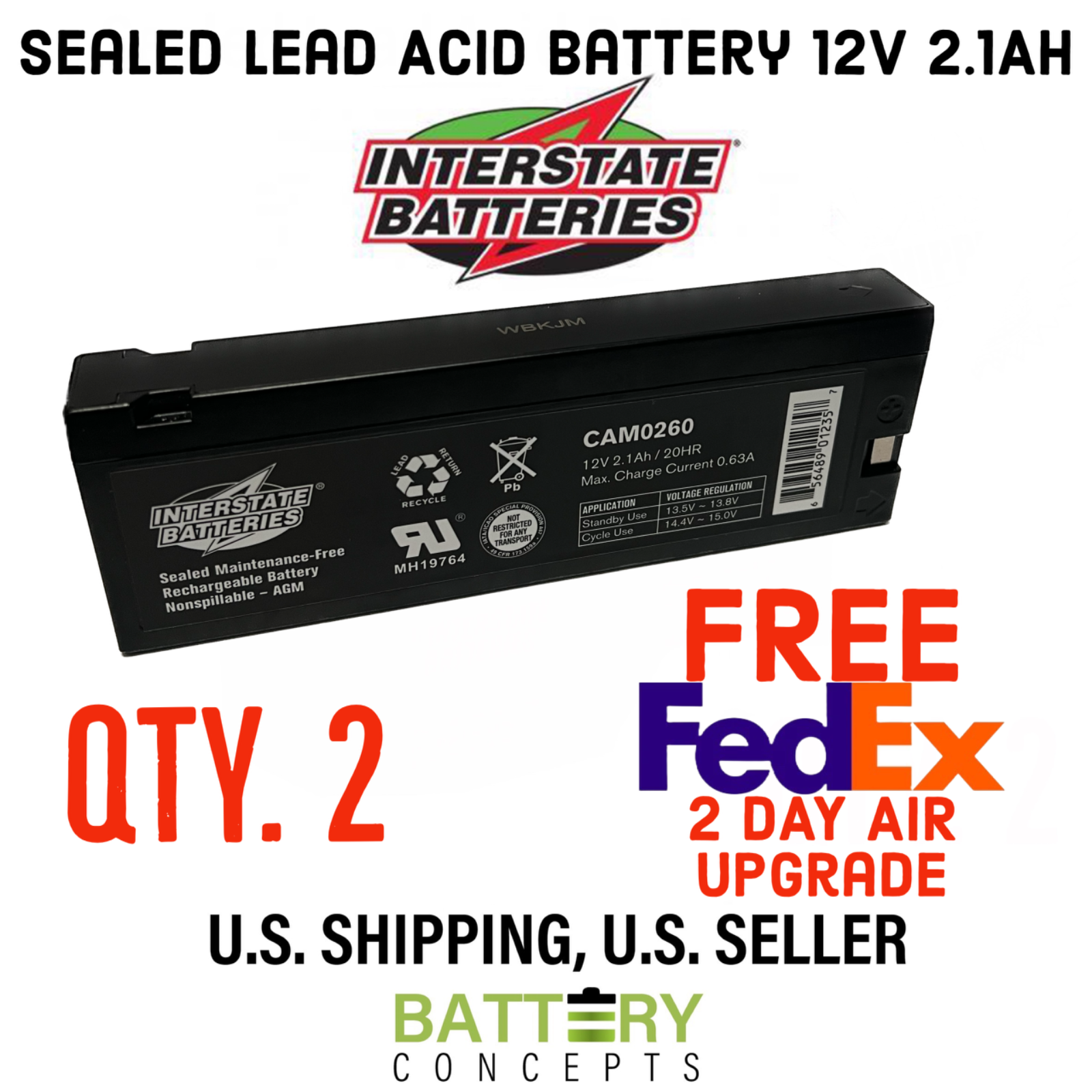 2 PACK Prism Medical Ltd P-440 Portable Ceiling Lift Battery 12V 2.1Ah ...