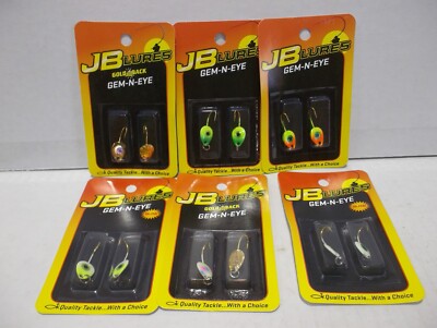 JB Lures Gem N Eye ice fishing jigs size 6 Choose your colors! NIP | eBay