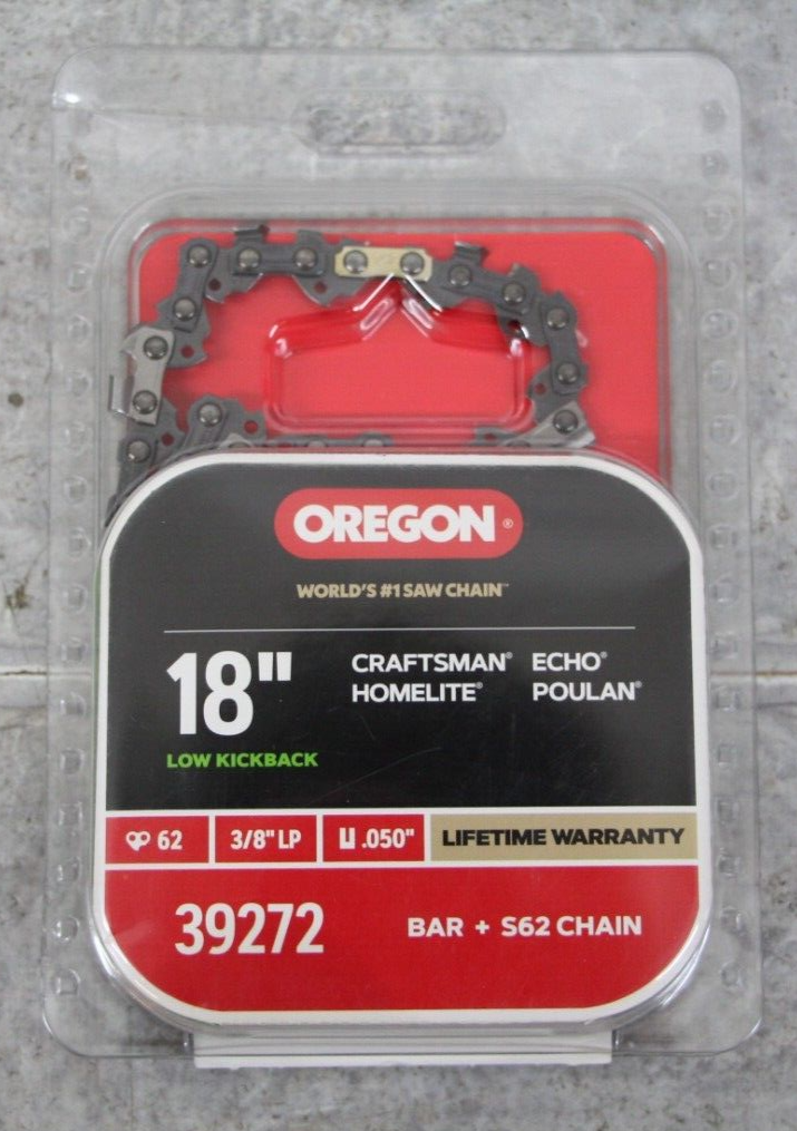 Oregon Full Chisel Chainsaw Chain 62 Drive Links .050-Ga 3/8" Pitch 18 ...