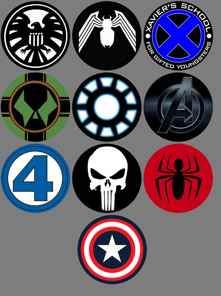 Marvel Characters Logos