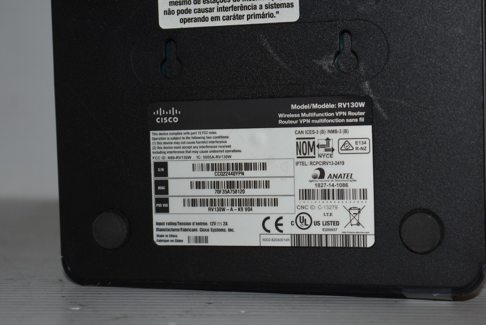 Cisco RV130W Wireless Multifunction VPN Router Unit ONLY As SEEN | eBay