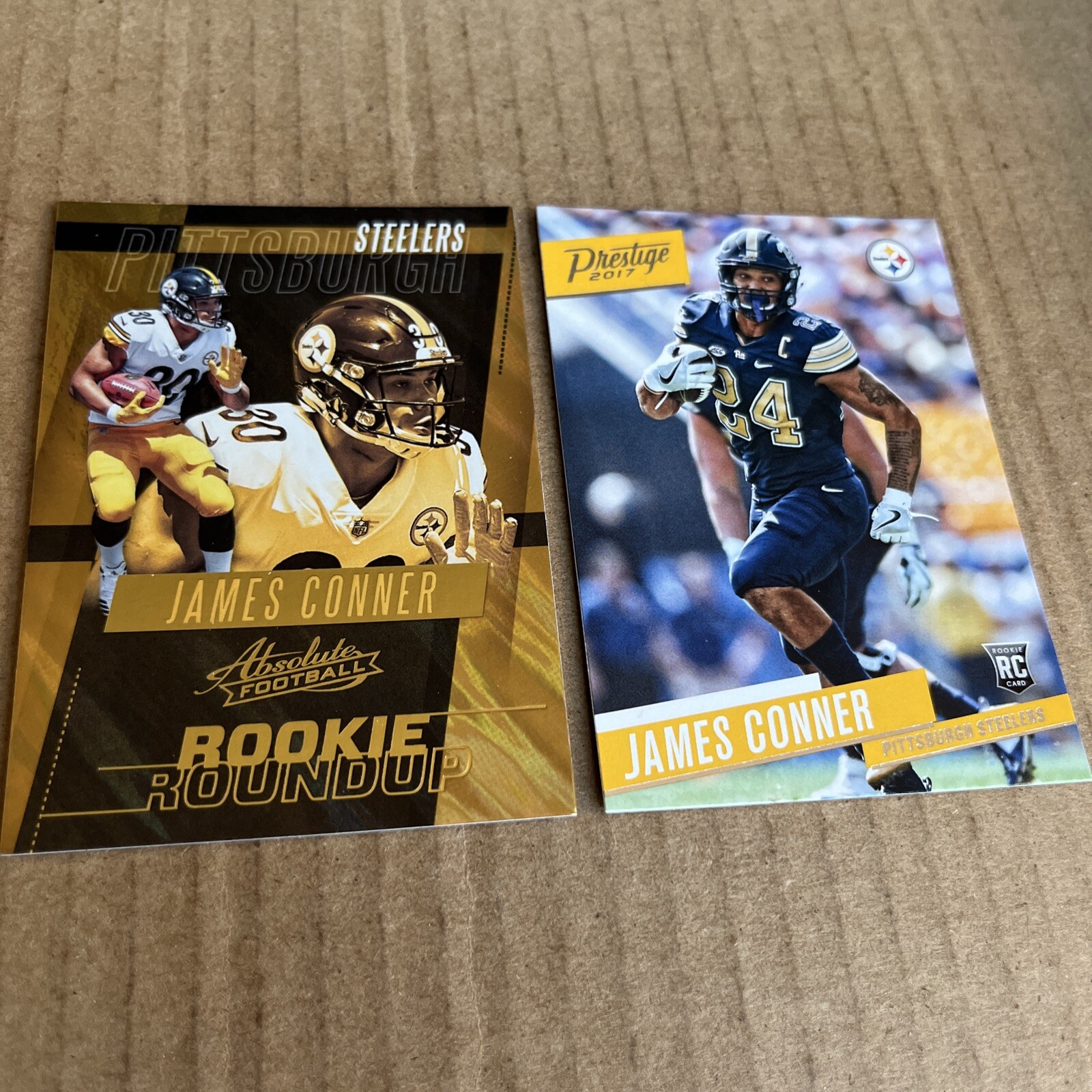 JAMES CONNER RC 2017 Absolute Rookie Roundup #16 & Prestige #234 Cards ...
