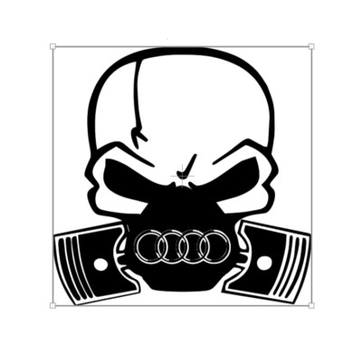 Audi Skull Piston Gas Mask Decal custom Vinyl car truck window sticker ...