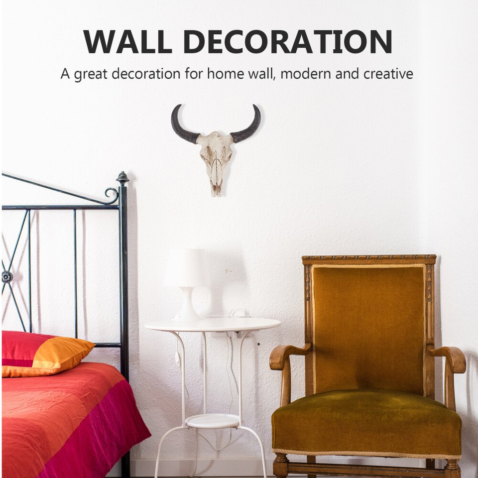 Long Huge Texas Longhorn Cow Skull Wall Hanging Horn Steer Western ...
