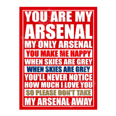 Metal Sign Plaque Poster Arsenal Song Man Cave Home Bar Tiki Shed Gift ...