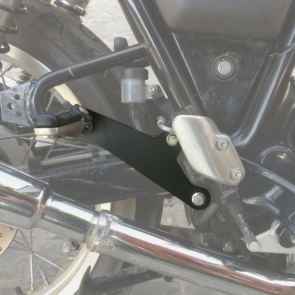 PILLION FOOTREST EXTENDER BLACK FIT FOR ROYAL ENFIELD INTERCEPTOR 650 ...