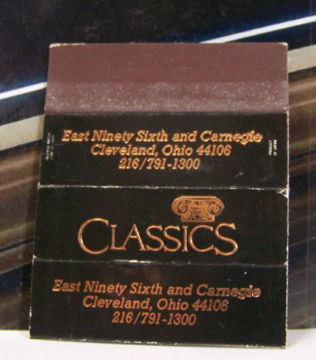 Rare Vintage Matchbook Cover H2 Cleveland Ohio Classics Carnegie East ...
