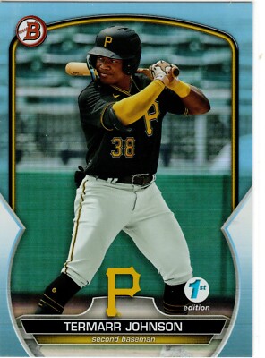 Termarr Johnson Pittsburgh Pirates 2023 Bowman Sky Blue 1st Edition | eBay