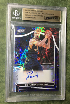 2020-21 Panini America Player of the Day Autograph DOMANTAS SABONIS 12/ ...
