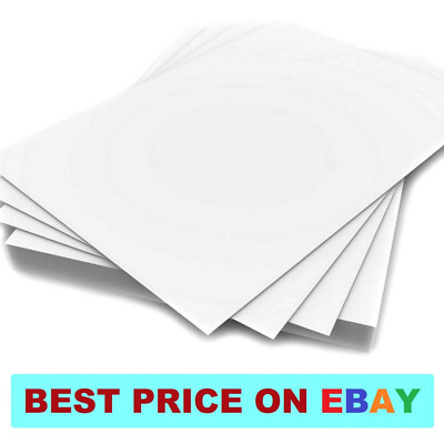 A2 A3 A4 A5 White Card Stock Sheets Blanks Paper GSM Plain Smooth Thin ...