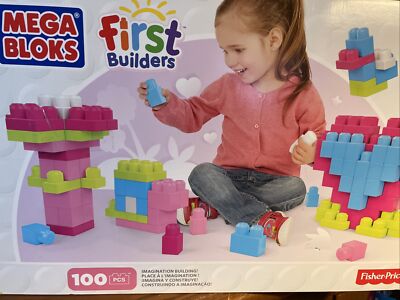 Mega Bloks First Builders Imagination Building - Pink 100 pcs new | eBay
