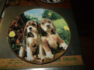 Franklin Mint Larry Grant Beagle "Beagles&Buttercups" Collector Plate ...