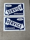 2 Piece Left And Right Ford Service Entrance 18x12 metal Dealer sign | eBay
