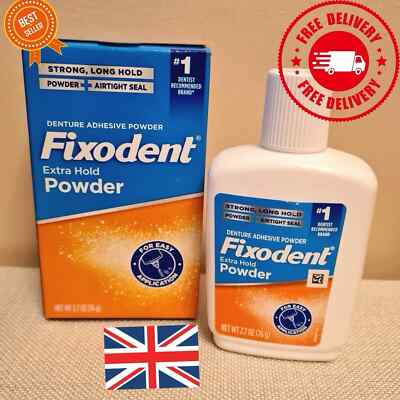 Fixodent Denture Adhesive Fixative Extra Hold Powder (Ultra Wernets ...