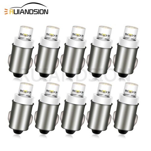 10X POSITIVE EARTH WHITE BA7S LED DASHBOARD GAUGE WARNING SWITCH BULB ...