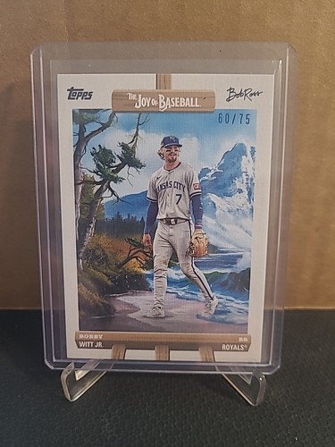 2025 Topps x Bob Ross The Joy of Baseball Bobby Witt Jr. 60/75 Easel SP ...