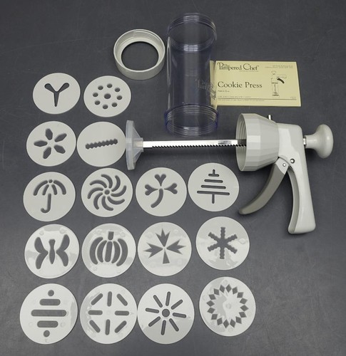 Pampered Chef 1525 Cookie Press 16 Shapes+ Care Instructions/Box | eBay