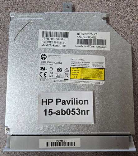 HP 15-AY 15-ab053nr Laptop DVD+RW Burner Drive | eBay