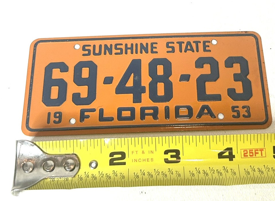 Vintage 1953 Florida Wheaties Cereal Box License Plate | eBay