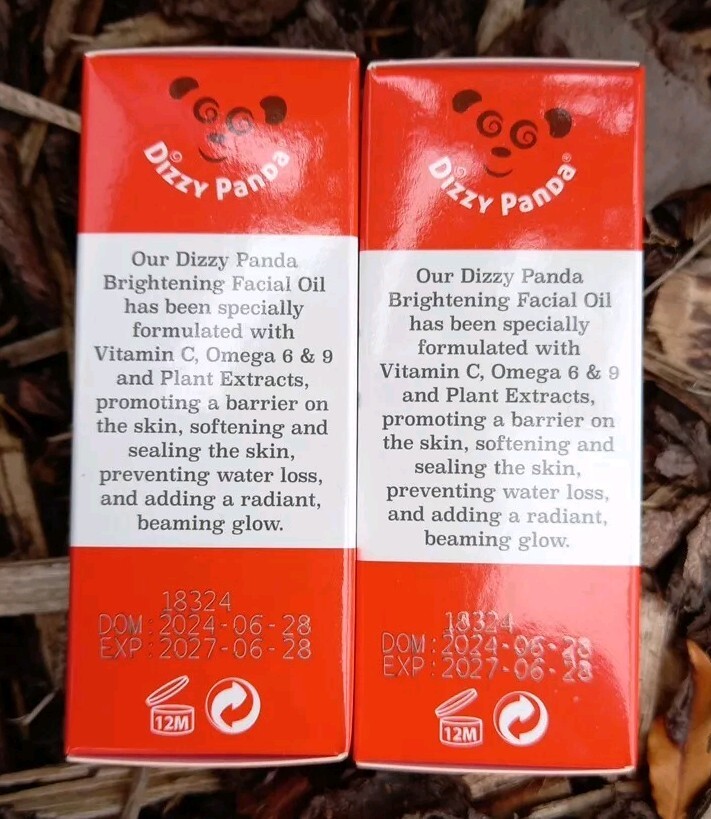Dizzy Panda Brightening Facial Oil Vitamin C Omaga 6 & 9 Plant Extract ...