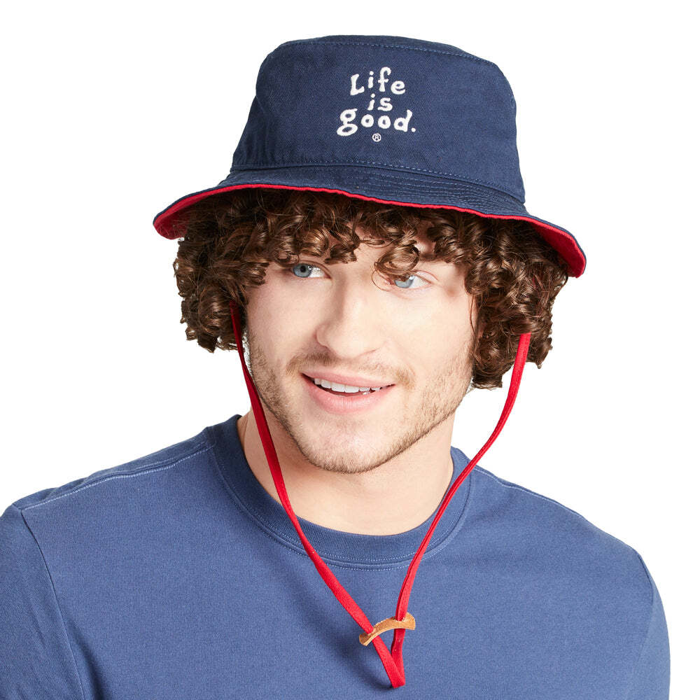 Life is Good. Bucket Hat LIG Vintage Wordmark, Darkest Blue | eBay