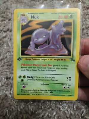 Pokémon TCG Muk Fossil 13/62 Holo 1st Edition Holo Rare | eBay