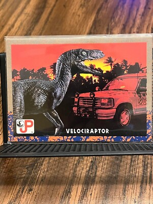 VELOCIRAPTOR 1993 TOPPS JURASSIC PARK ORIGINAL #5 DINOSAUR CARD ...