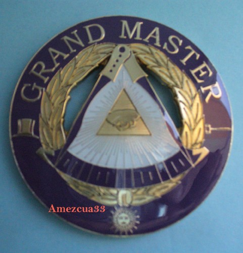 FreeMasonry Grand Master Cut Out car Emblem Masonic Blue Lodge Purple ...