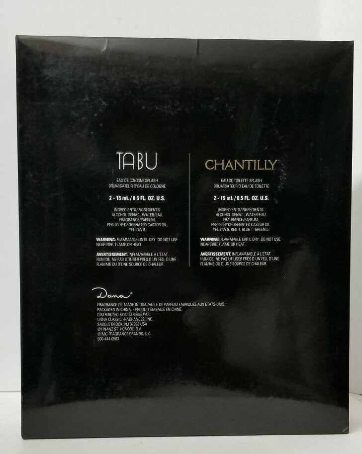 Classic Woman's Fragrances Gift Set - Tabu & Chantilly Perfume 1930's ...