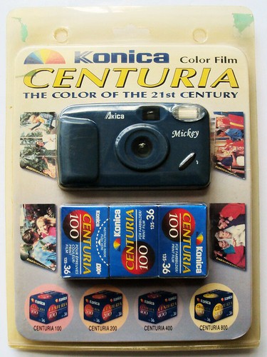 VINTAGE KONICA CAMERA & CENTURIA FILM MICKEY NOS SEALED IN BOX 1980'S ...