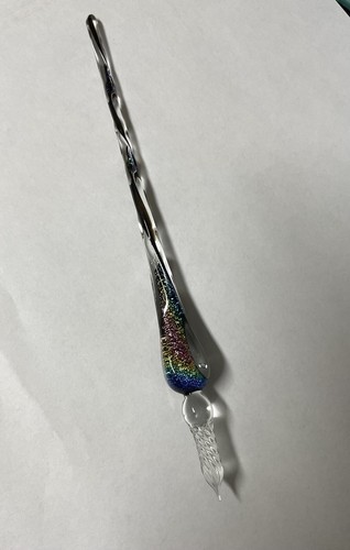 Handmade Crystal Glass Dip Fountain Pen Calligraphy Glitter. 7 Inches ...